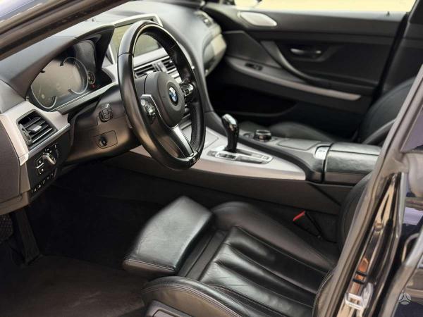 Black BMW 640 Gran Coupe 2014 in Vilnius, with an engine capacity of 2.99 L and mileage of 296 thousand km for 16600 €, photo 9 on AUTOMOTO.COM.LV