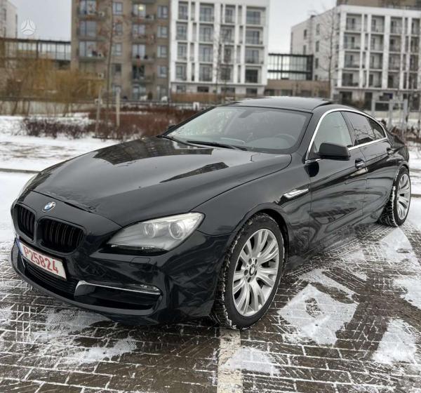 Melns BMW 640 Gran Coupe 2015 Viļņa, ar dzinēja tilpumu 2.99 L un nobraukumu 242 tūkst. km par 10800 €, foto 1 vietnē AUTOMOTO.COM.LV