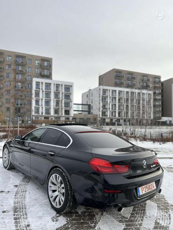 Melns BMW 640 Gran Coupe 2015 Viļņa, ar dzinēja tilpumu 2.99 L un nobraukumu 242 tūkst. km par 10800 €, foto 4 vietnē AUTOMOTO.COM.LV