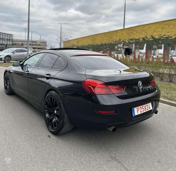 Melns BMW 640 Gran Coupe 2015 Viļņa, ar dzinēja tilpumu 2.99 L un nobraukumu 249 tūkst. km par 9999 €, foto 1 vietnē AUTOMOTO.COM.LV