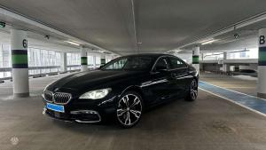 Black BMW 640 Gran Coupe 2015 in Vilnius, with an engine capacity of 2.99 L and mileage of 225 thousand km for 14200 €, photo  on AUTOMOTO.COM.LV