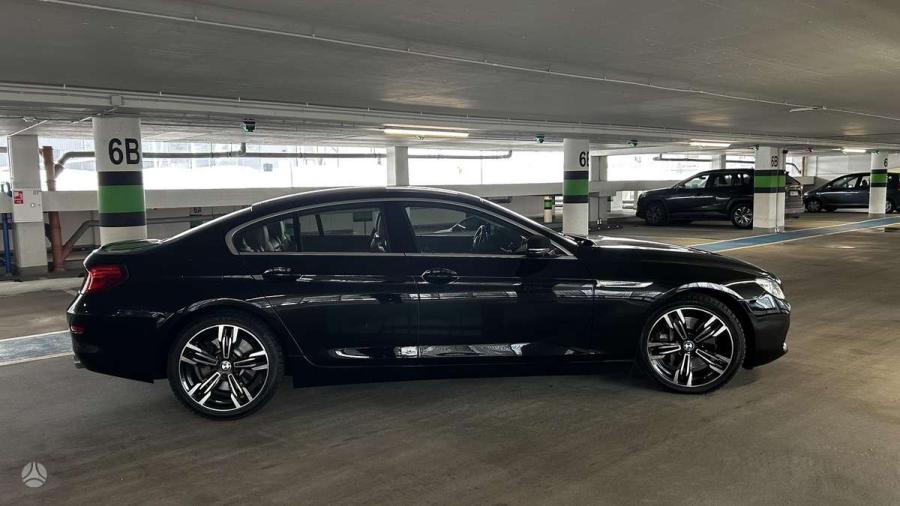 Black BMW 640 Gran Coupe 2015 in Vilnius, with an engine capacity of 2.99 L and mileage of 225 thousand km for 14200 €, photo 8 on AUTOMOTO.COM.LV