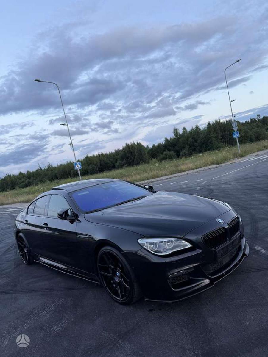 Black BMW 640 Gran Coupe 2017 in Vilnius, with an engine capacity of 3.00 L and mileage of 200 thousand km for 19600 €, photo 1 on AUTOMOTO.COM.LV