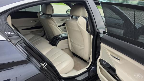 Blue BMW 640 Gran Coupe 2013 in Siauliai, with an engine capacity of 3.00 L and mileage of 187 thousand km for 14999 €, photo 9 on AUTOMOTO.COM.LV