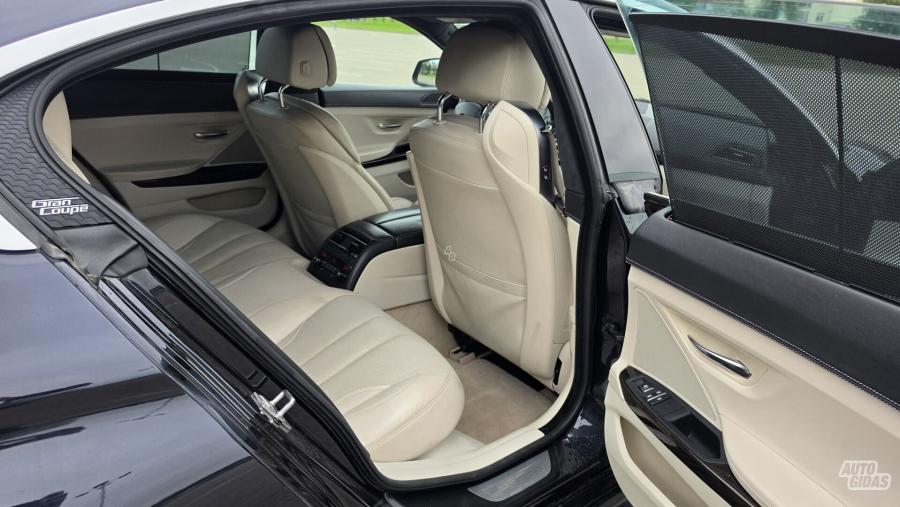 Blue BMW 640 Gran Coupe 2013 in Siauliai, with an engine capacity of 3.00 L and mileage of 187 thousand km for 14999 €, photo 9 on AUTOMOTO.COM.LV