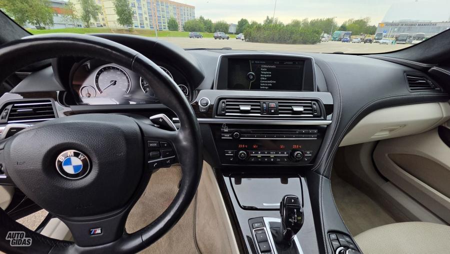 Blue BMW 640 Gran Coupe 2013 in Siauliai, with an engine capacity of 3.00 L and mileage of 187 thousand km for 14999 €, photo 14 on AUTOMOTO.COM.LV