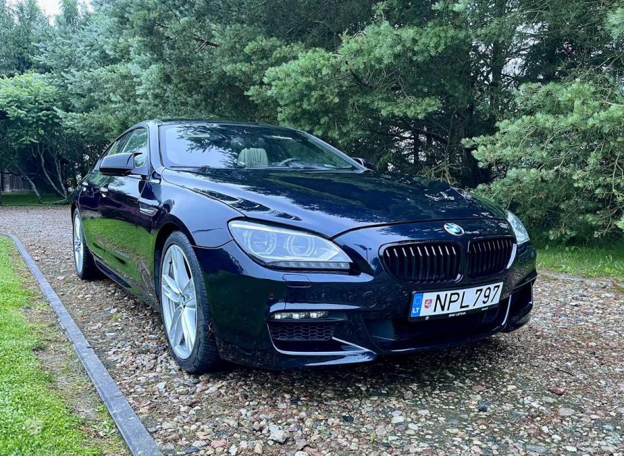 Zils BMW 640 Gran Coupe 2015 Gargždai, ar dzinēja tilpumu 2.98 L un nobraukumu 135 tūkst. km par 18200 €, foto 1 vietnē AUTOMOTO.COM.LV