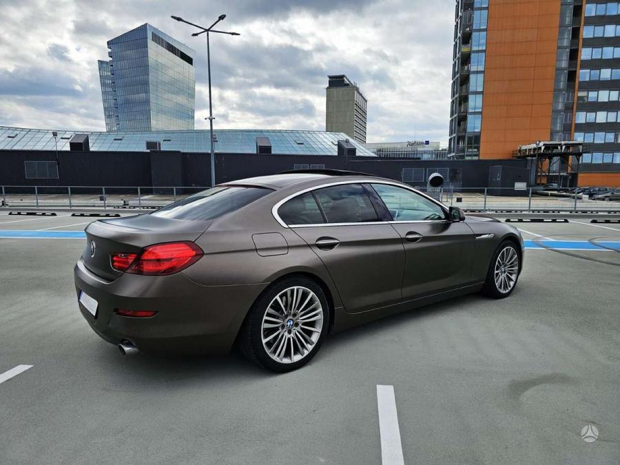 Brown BMW 640 Gran Coupe 2012 in Vilnius, with an engine capacity of 3.00 L and mileage of 188 thousand km for 16500 €, photo 8 on AUTOMOTO.COM.LV