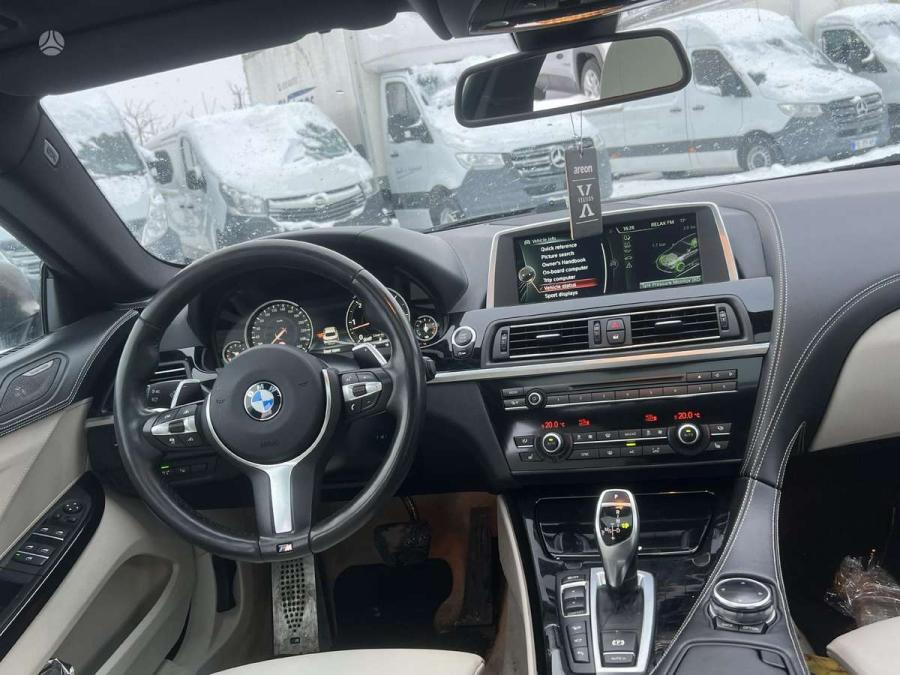 Brown BMW 640 Gran Coupe 2014 in Silale, with an engine capacity of 2.99 L and mileage of 240 thousand km for 13999 €, photo 12 on AUTOMOTO.COM.LV