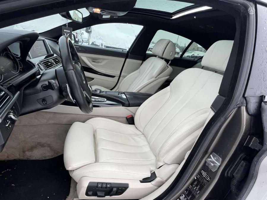 Brown BMW 640 Gran Coupe 2014 in Silale, with an engine capacity of 2.99 L and mileage of 240 thousand km for 13999 €, photo 25 on AUTOMOTO.COM.LV
