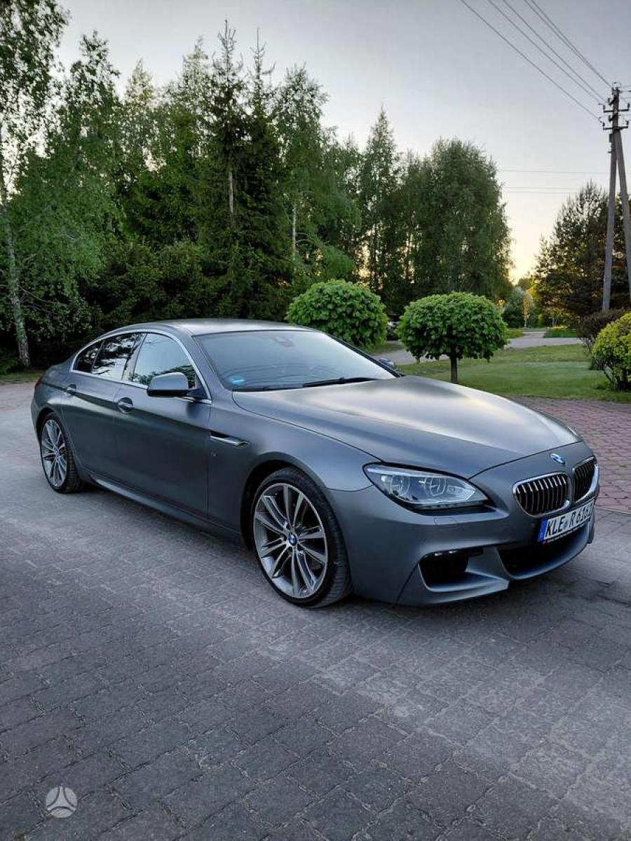 Brown BMW 640 Gran Coupe 2015 in Vilnius, with an engine capacity of 2.99 L and mileage of 281 thousand km for 16500 €, photo 4 on AUTOMOTO.COM.LV