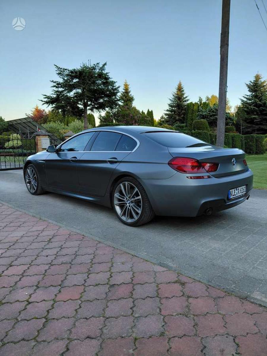 Brown BMW 640 Gran Coupe 2015 in Vilnius, with an engine capacity of 2.99 L and mileage of 281 thousand km for 16500 €, photo 7 on AUTOMOTO.COM.LV