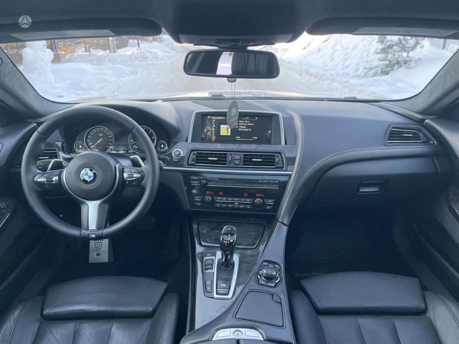 Grey BMW 640 Gran Coupe 2014 in Vilnius, with an engine capacity of 2.98 L and mileage of 169 thousand km for 12800 €, photo 19 on AUTOMOTO.COM.LV