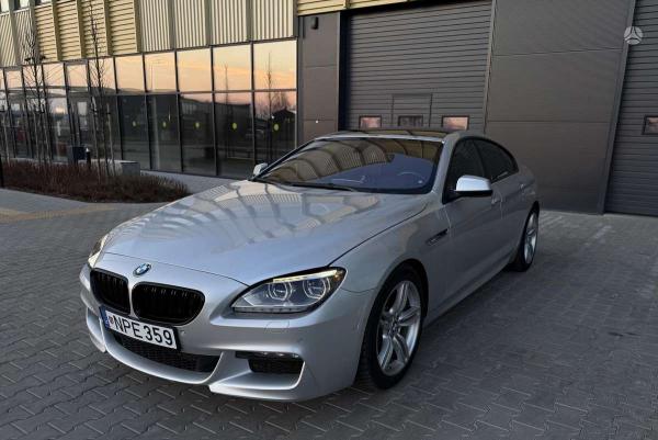 Grey BMW 640 Gran Coupe 2014 in Vilnius, with an engine capacity of 2.98 L and mileage of 181 thousand km for 14666 €, photo 1 on AUTOMOTO.COM.LV