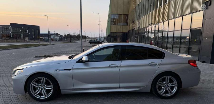 Pelēks BMW 640 Gran Coupe 2014 Viļņa, ar dzinēja tilpumu 2.98 L un nobraukumu 181 tūkst. km par 14666 €, foto 3 vietnē AUTOMOTO.COM.LV