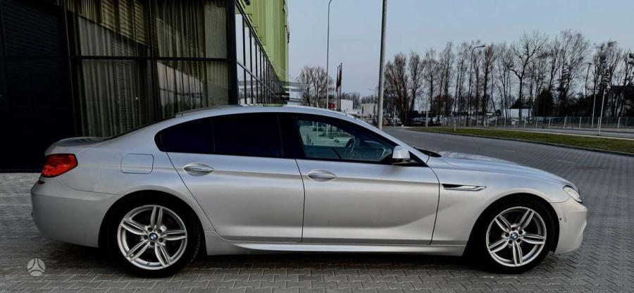 Pelēks BMW 640 Gran Coupe 2014 Viļņa, ar dzinēja tilpumu 2.98 L un nobraukumu 181 tūkst. km par 14666 €, foto 6 vietnē AUTOMOTO.COM.LV