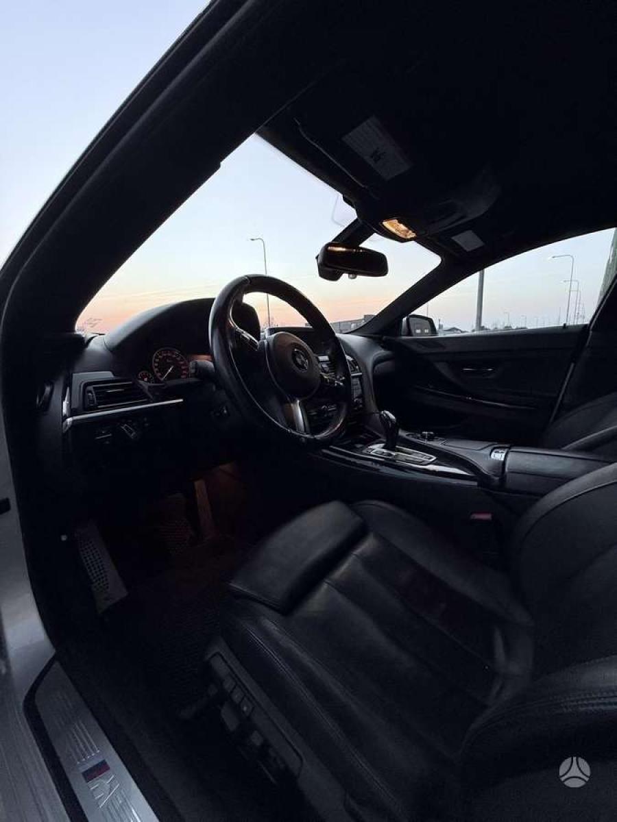 Pelēks BMW 640 Gran Coupe 2014 Viļņa, ar dzinēja tilpumu 2.98 L un nobraukumu 181 tūkst. km par 14666 €, foto 8 vietnē AUTOMOTO.COM.LV