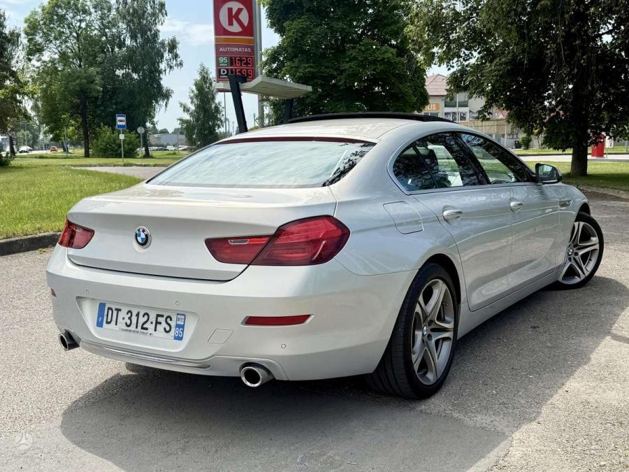 Pelēks BMW 640 Gran Coupe 2015 Tauragė, ar dzinēja tilpumu 2.99 L un nobraukumu 280 tūkst. km par 14999 €, foto 7 vietnē AUTOMOTO.COM.LV