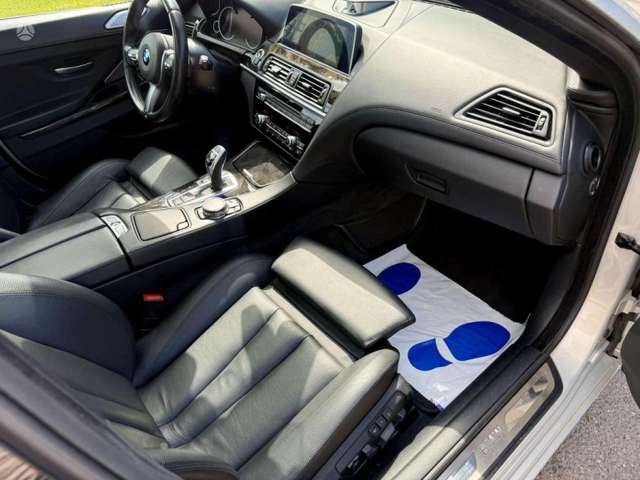 Pelēks BMW 640 Gran Coupe 2015 Tauragė, ar dzinēja tilpumu 2.99 L un nobraukumu 280 tūkst. km par 14999 €, foto 14 vietnē AUTOMOTO.COM.LV
