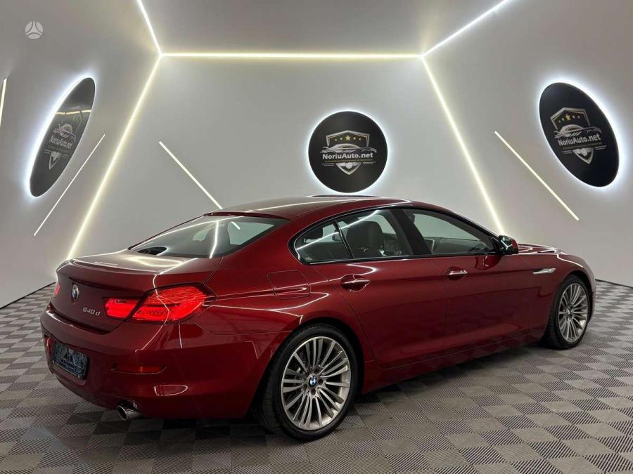 Sarkans BMW 640 Gran Coupe 2013 Marijampole, ar dzinēja tilpumu 2.99 L un nobraukumu 278 tūkst. km par 15650 €, foto 34 vietnē AUTOMOTO.COM.LV