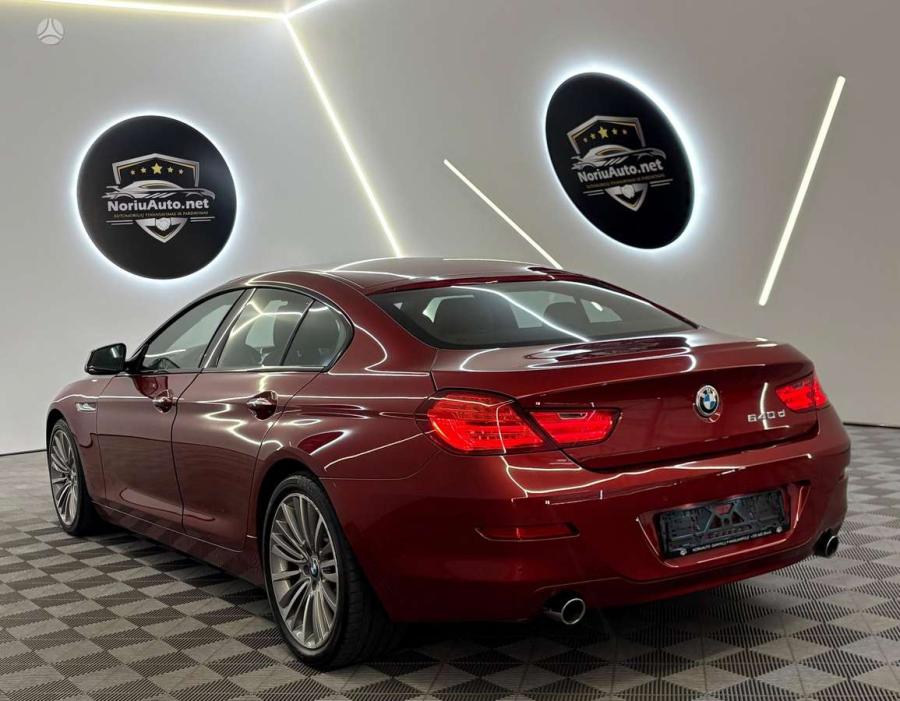 Sarkans BMW 640 Gran Coupe 2013 Marijampole, ar dzinēja tilpumu 2.99 L un nobraukumu 278 tūkst. km par 15650 €, foto 8 vietnē AUTOMOTO.COM.LV