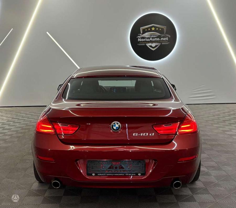Sarkans BMW 640 Gran Coupe 2013 Marijampole, ar dzinēja tilpumu 2.99 L un nobraukumu 278 tūkst. km par 15650 €, foto 9 vietnē AUTOMOTO.COM.LV