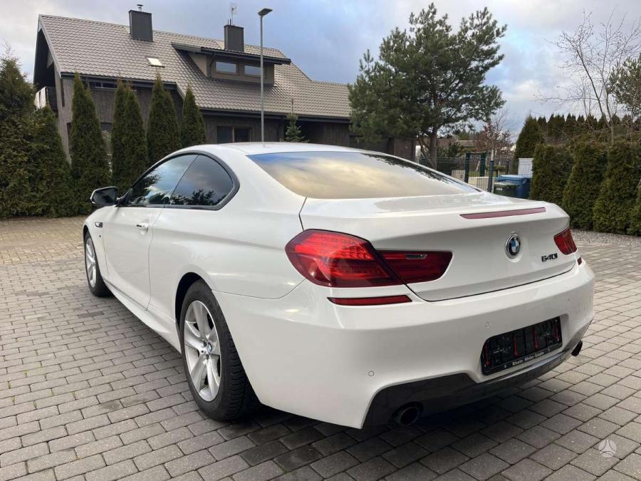 White BMW 640 Gran Coupe 2013 in Kaunas, with an engine capacity of 2.98 L and mileage of 194 thousand km for 10700 €, photo 7 on AUTOMOTO.COM.LV