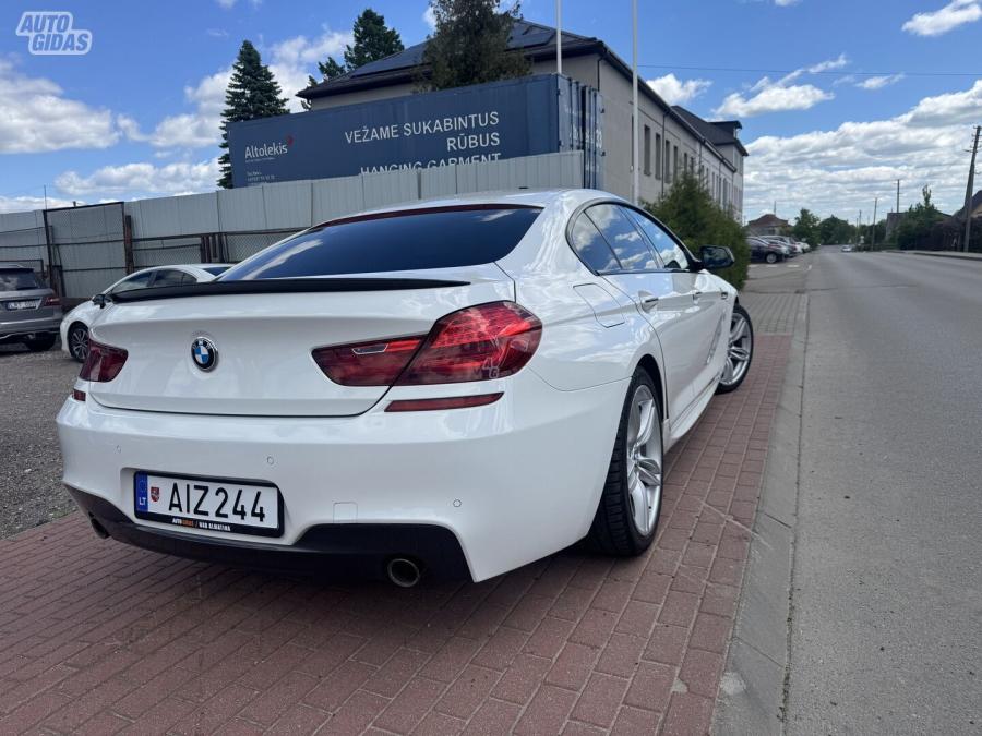 White BMW 640 Gran Coupe 2013 in Kaunas, with an engine capacity of 3.00 L and mileage of 152 thousand km for 13999 €, photo 4 on AUTOMOTO.COM.LV