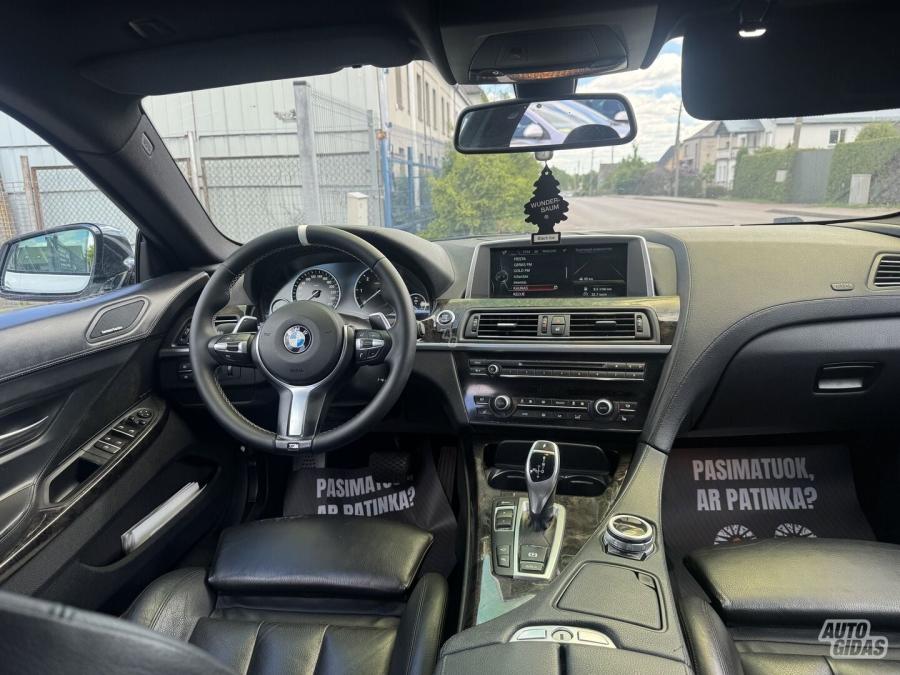 White BMW 640 Gran Coupe 2013 in Kaunas, with an engine capacity of 3.00 L and mileage of 152 thousand km for 13999 €, photo 12 on AUTOMOTO.COM.LV