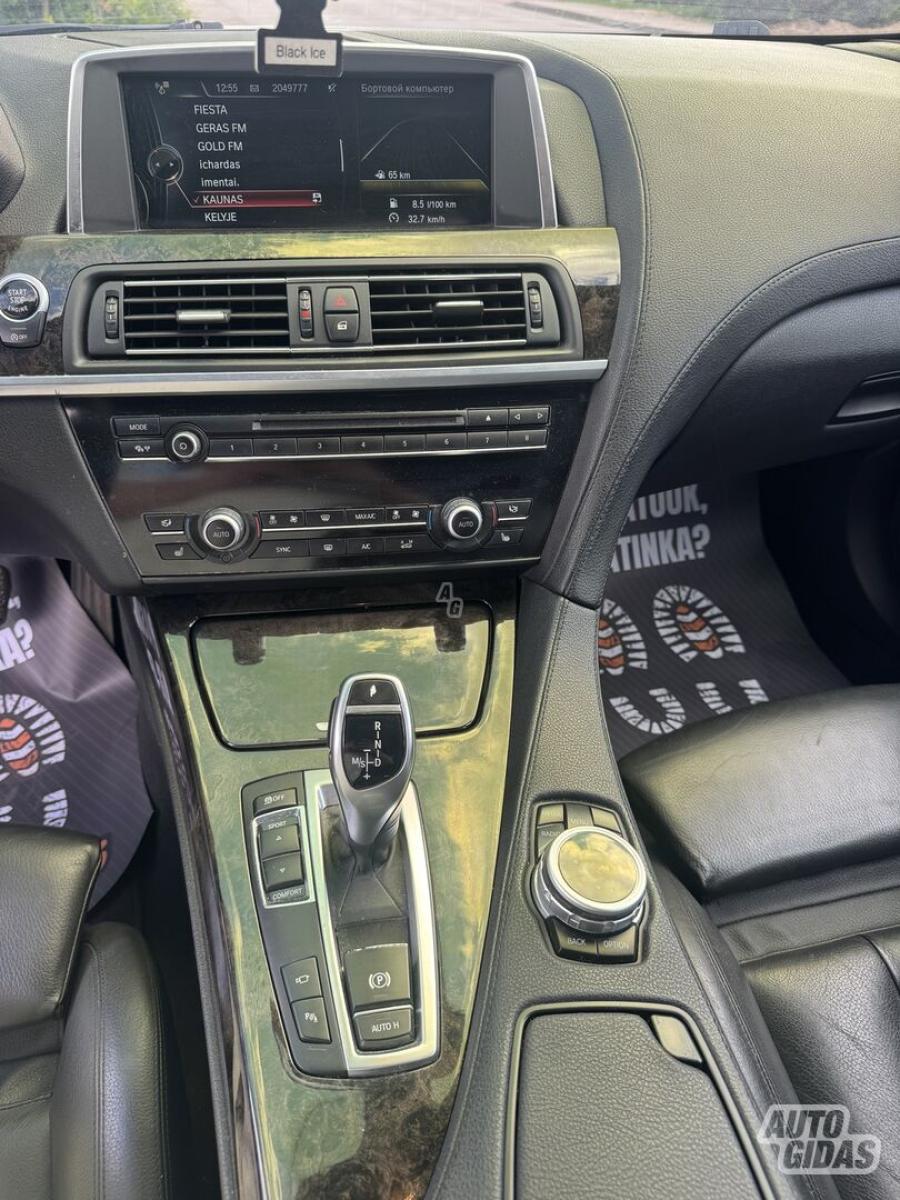 White BMW 640 Gran Coupe 2013 in Kaunas, with an engine capacity of 3.00 L and mileage of 152 thousand km for 13999 €, photo 16 on AUTOMOTO.COM.LV