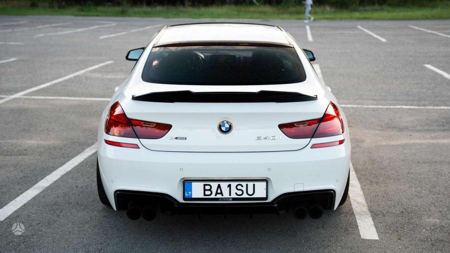 White BMW 640 Gran Coupe 2016 in Klaipeda, with an engine capacity of 2.98 L and mileage of 109 thousand km for 21000 €, photo 10 on AUTOMOTO.COM.LV
