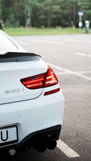 White BMW 640 Gran Coupe 2016 in Klaipeda, with an engine capacity of 2.98 L and mileage of 109 thousand km for 21000 €, photo 13 on AUTOMOTO.COM.LV