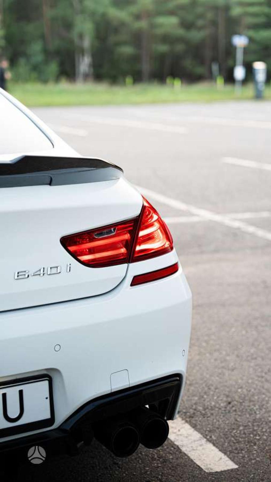 White BMW 640 Gran Coupe 2016 in Klaipeda, with an engine capacity of 2.98 L and mileage of 109 thousand km for 21000 €, photo 13 on AUTOMOTO.COM.LV