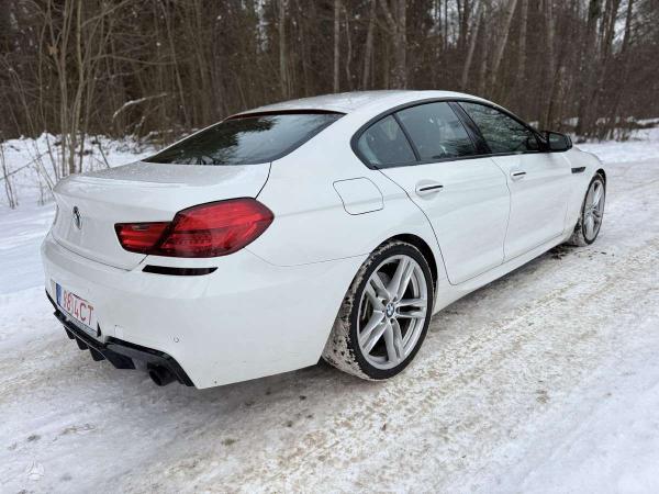 White BMW 640 Gran Coupe 2013 in Kaisiadorys, with an engine capacity of 3.00 L and mileage of 200 thousand km for 12200 €, photo 6 on AUTOMOTO.COM.LV