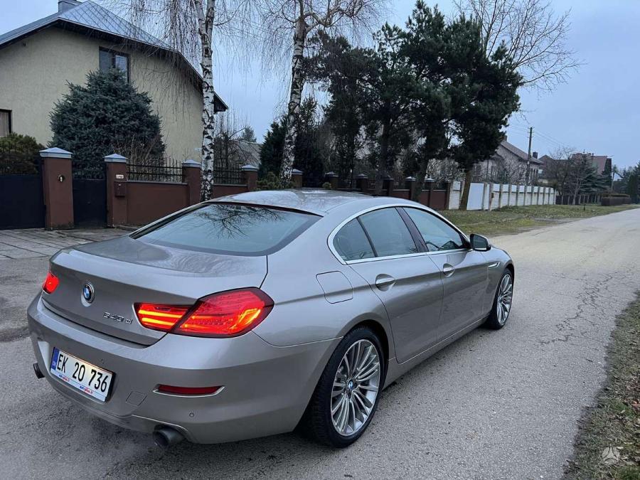 Dzeltens BMW 640 Gran Coupe 2015 Kauņa, ar dzinēja tilpumu 3.00 L un nobraukumu 187 tūkst. km par 21500 €, foto 5 vietnē AUTOMOTO.COM.LV