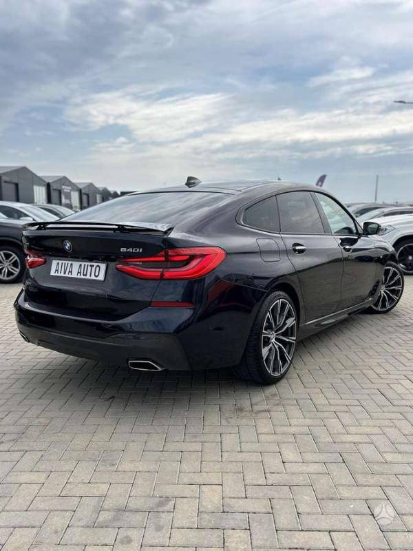 Black BMW 640 Gran Turismo 2019 in Kaunas, with an engine capacity of 3.00 L and mileage of 88 thousand km for 29500 €, photo 9 on AUTOMOTO.COM.LV