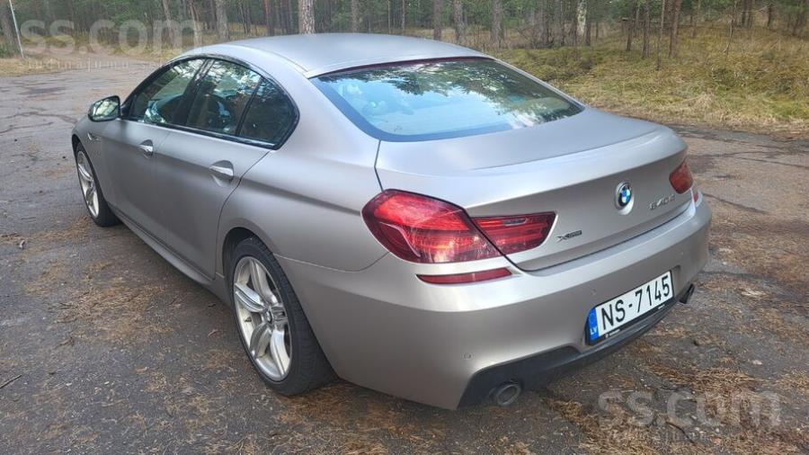 Grey BMW 640 2015 in Riga, with an engine capacity of 3.00 L and mileage of 223 thousand km for 21500 €, photo 5 on AUTOMOTO.COM.LV