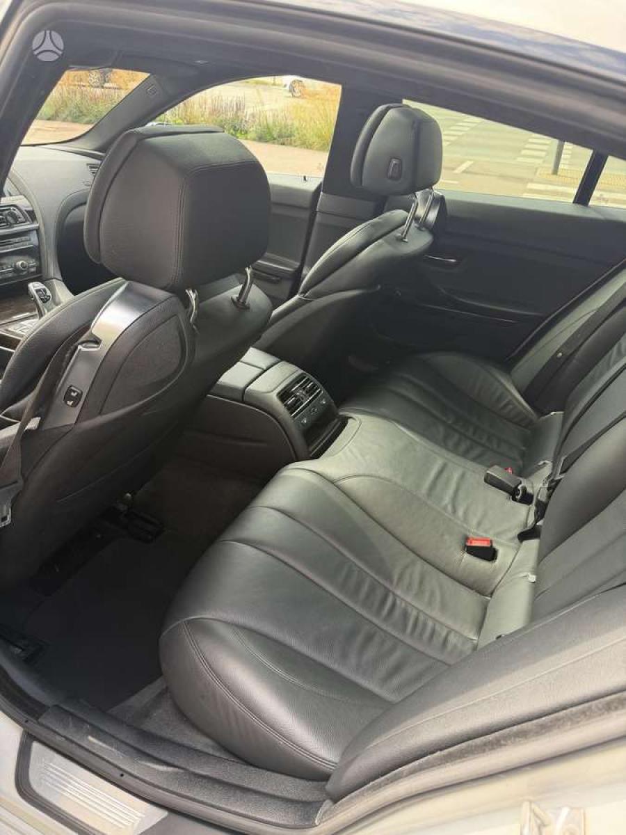Grey BMW 640 2013 in Kaunas, with an engine capacity of 2.99 L and mileage of 265 thousand km for 15800 €, photo 12 on AUTOMOTO.COM.LV