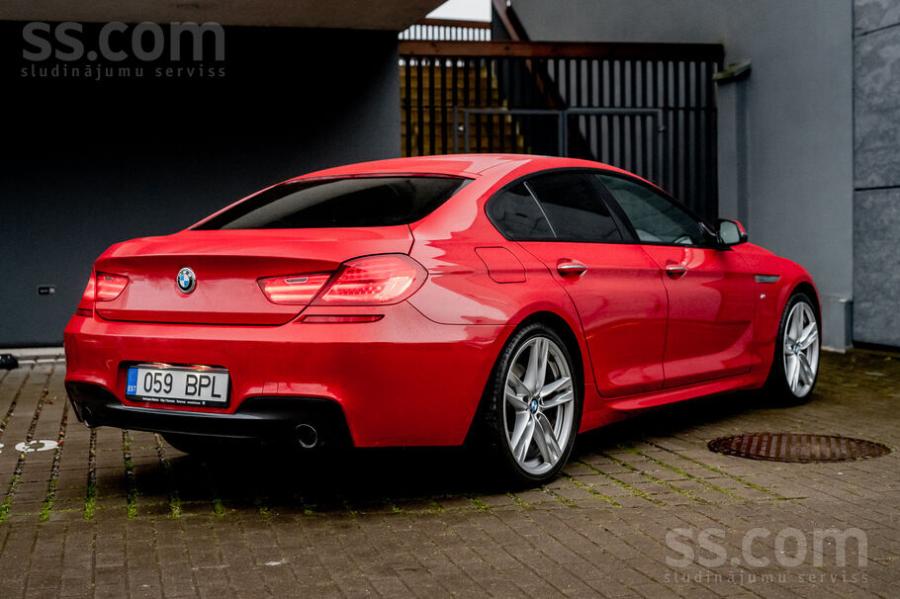 Red BMW 640 2015 in Tallinn, with an engine capacity of 3.00 L and mileage of 176 thousand km for 24990 €, photo 2 on AUTOMOTO.COM.LV