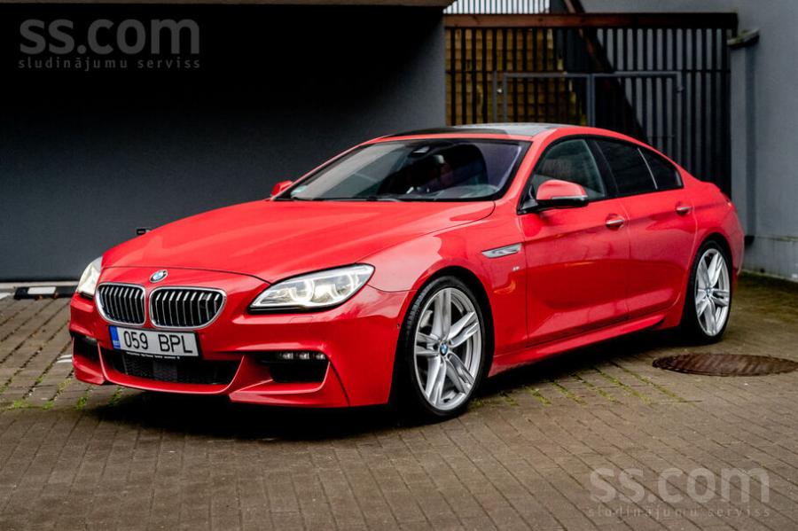 Red BMW 640 2015 in Tallinn, with an engine capacity of 3.00 L and mileage of 176 thousand km for 24990 €, photo 3 on AUTOMOTO.COM.LV