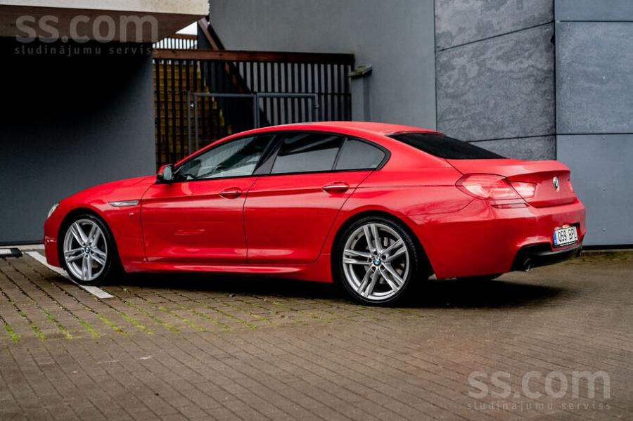 Red BMW 640 2015 in Tallinn, with an engine capacity of 3.00 L and mileage of 176 thousand km for 24990 €, photo 5 on AUTOMOTO.COM.LV