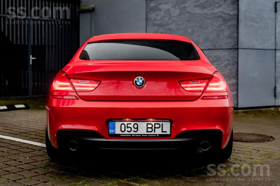 Red BMW 640 2015 in Tallinn, with an engine capacity of 3.00 L and mileage of 176 thousand km for 24990 €, photo 6 on AUTOMOTO.COM.LV