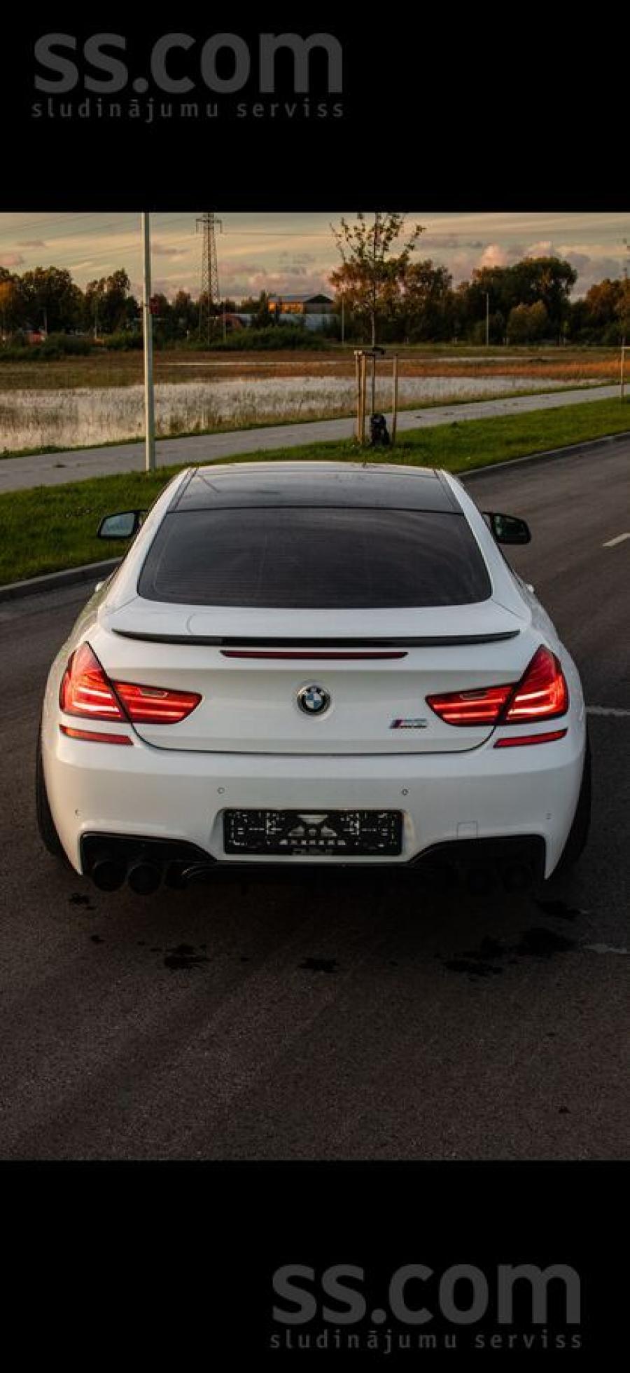 White BMW 640 2012 in Liepaja, with an engine capacity of 3.00 L and mileage of 192 thousand km for 15350 €, photo 5 on AUTOMOTO.COM.LV