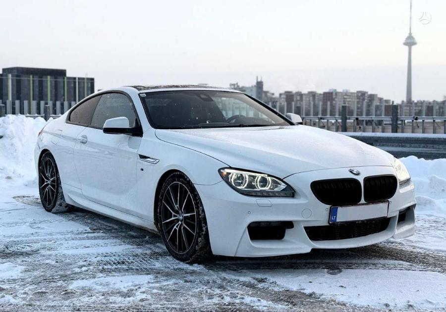 White BMW 640 2013 in Vilnius, with an engine capacity of 2.98 L and mileage of 195 thousand km for 17350 €, photo 1 on AUTOMOTO.COM.LV