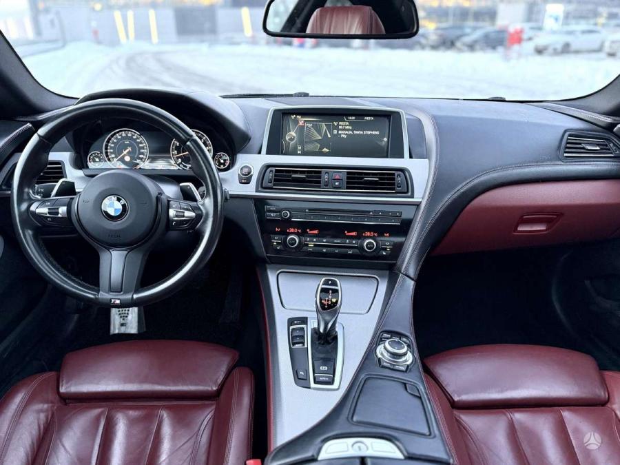 White BMW 640 2013 in Vilnius, with an engine capacity of 2.98 L and mileage of 195 thousand km for 17350 €, photo 13 on AUTOMOTO.COM.LV