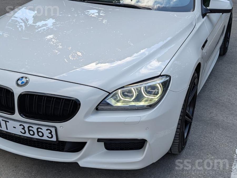 White BMW 640 2015 in Talsi, with an engine capacity of 3.00 L and mileage of 163 thousand km for 19500 €, photo 4 on AUTOMOTO.COM.LV