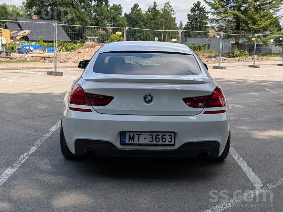 White BMW 640 2015 in Talsi, with an engine capacity of 3.00 L and mileage of 163 thousand km for 19500 €, photo 7 on AUTOMOTO.COM.LV