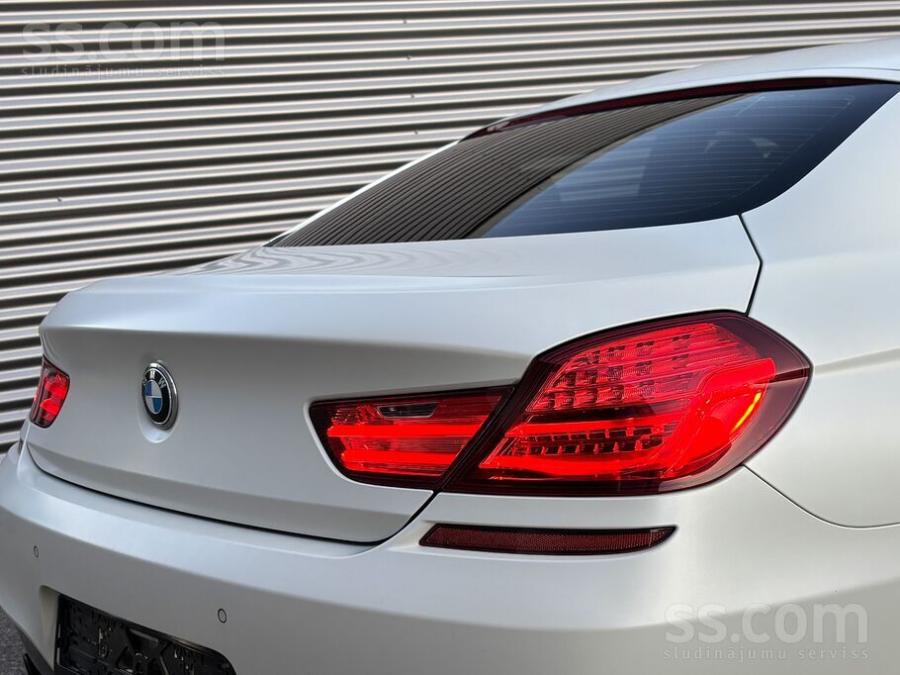 White BMW 640 2016 in Riga, with an engine capacity of 3.00 L and mileage of 229 thousand km for 22400 €, photo 35 on AUTOMOTO.COM.LV