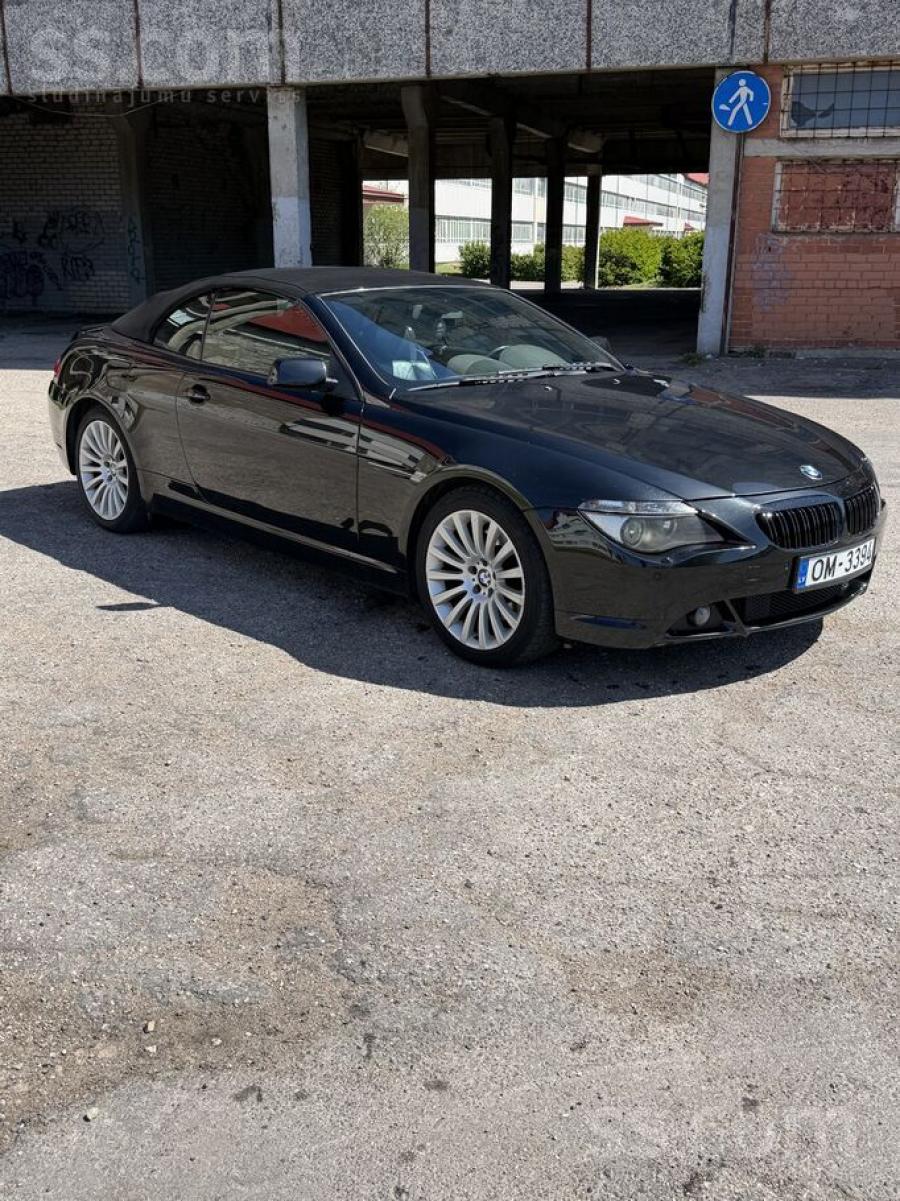 Melns BMW 645 2004 Liepāja, ar dzinēja tilpumu 4.40 L un nobraukumu 233 tūkst. km par 7900 €, foto 1 vietnē AUTOMOTO.COM.LV