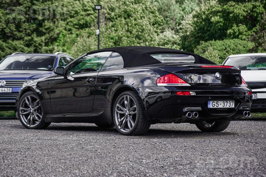 Black BMW 645 2004 in Riga, with an engine capacity of 4.40 L and mileage of 115 thousand km for 10990 €, photo 4 on AUTOMOTO.COM.LV